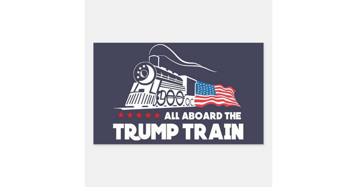 Trump Train Rectangular Sticker | Zazzle