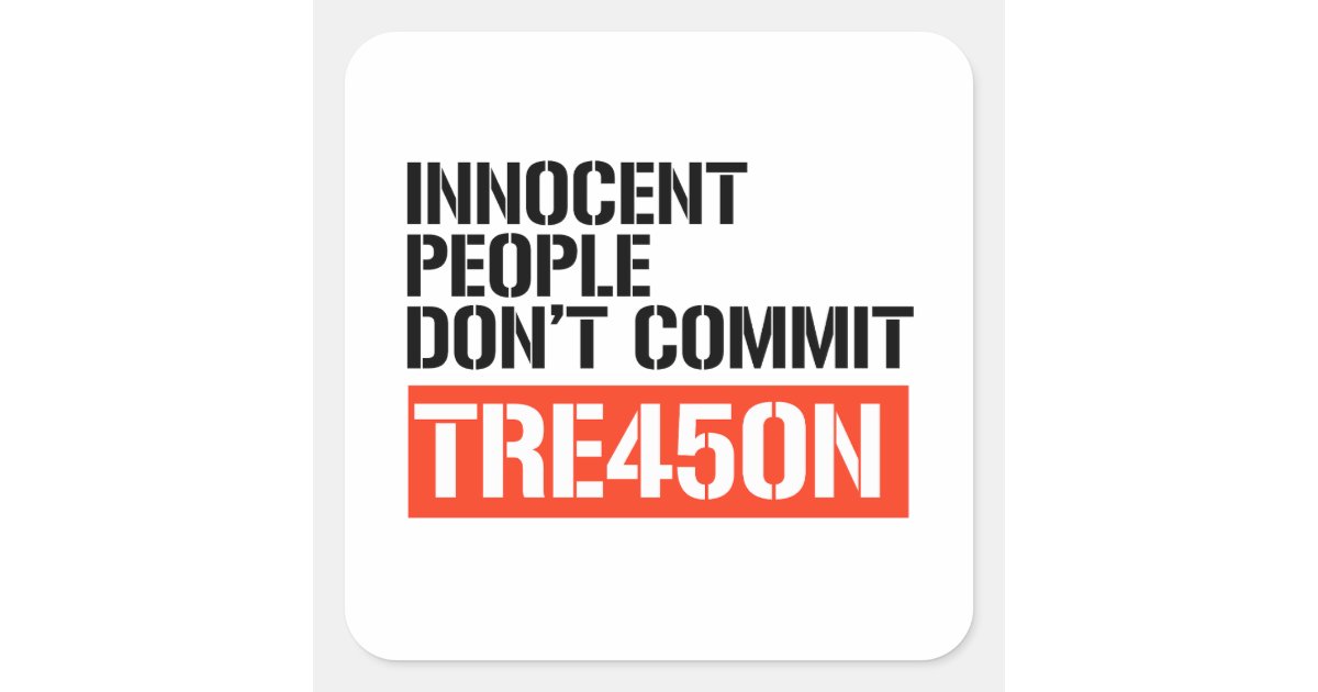 Trump TRE45ON Square Sticker | Zazzle