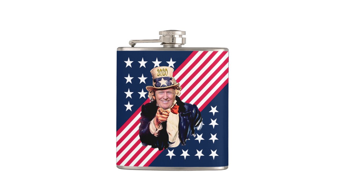 Trump/Uncle Sam Souvenir Commemorative Flask ~ | Zazzle