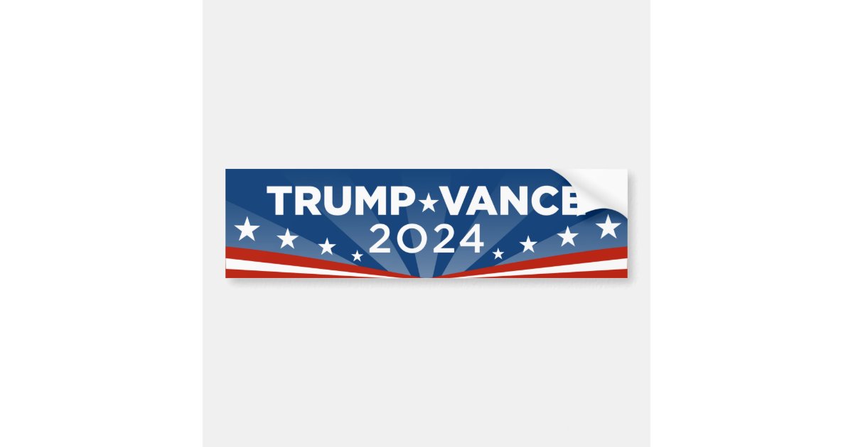 Trump Vance 2024 Bumper Sticker | Zazzle
