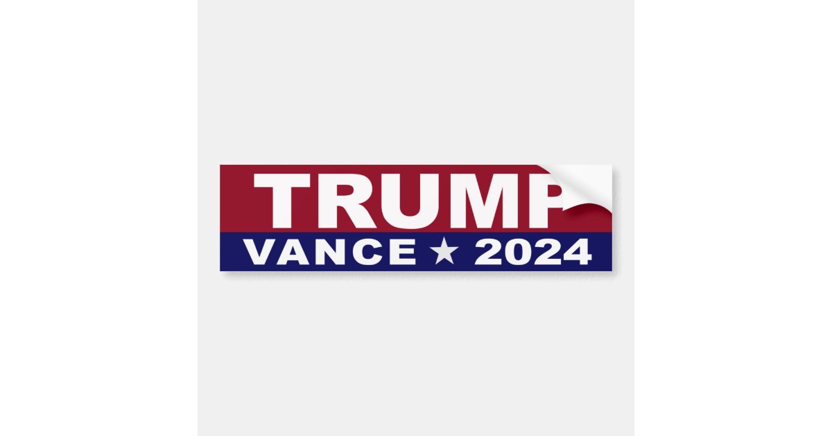 Trump Vance 2024 Bumper Sticker | Zazzle