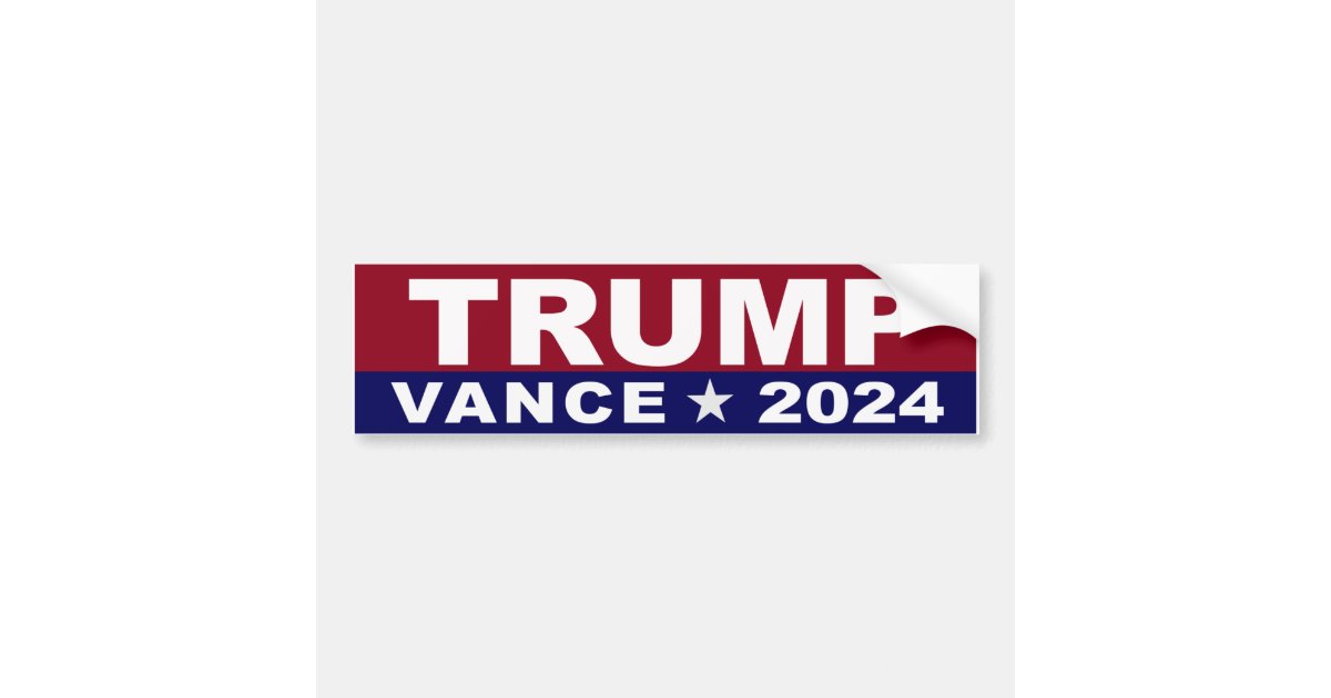 Trump Vance 2024 Bumper Sticker | Zazzle