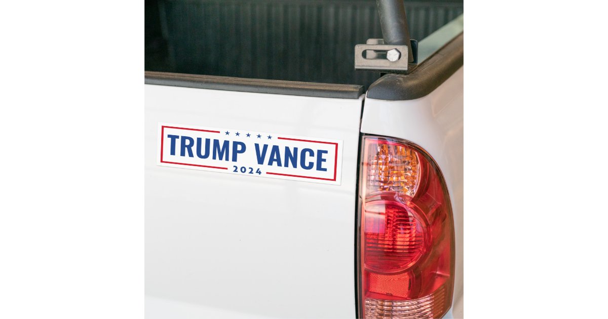 TRUMP VANCE 2024 BUMPER STICKER | Zazzle