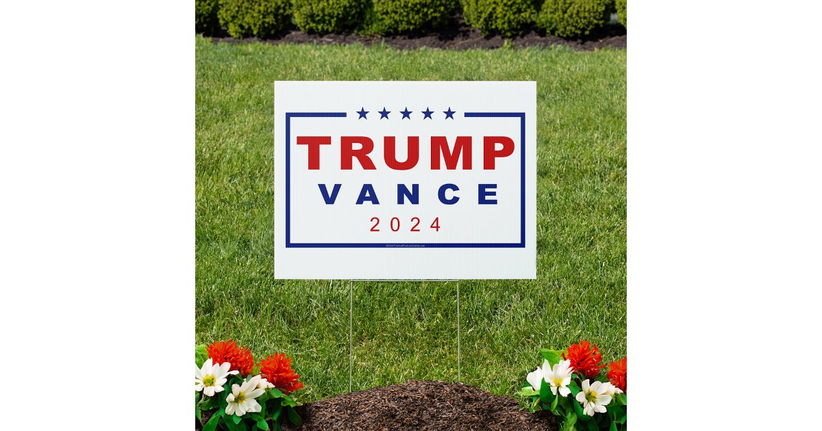 Trump Vance 2024 Classic Rectangle Logo Sign | Zazzle