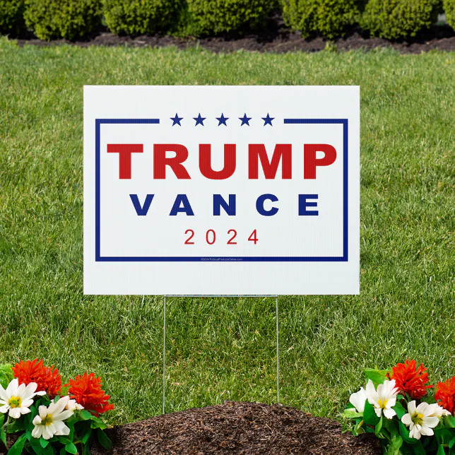 Trump Vance 2024 Classic Rectangle Logo Sign | Zazzle