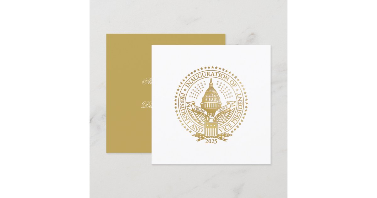 Trump Vance President Inaugural Logo Inauguration Invitation | Zazzle