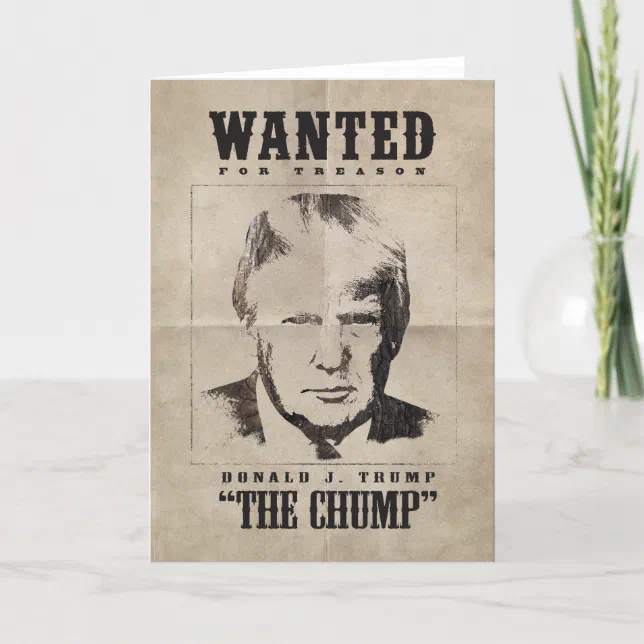 Trump Wanted Poster - Trump the Chump Thank You Card | Zazzle