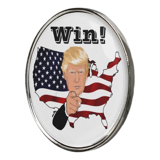 TRUMP Win! Golf Ball Marker | Zazzle