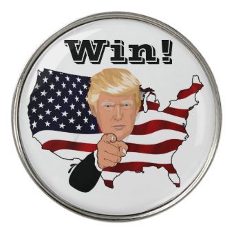 TRUMP Win! Golf Ball Marker | Zazzle