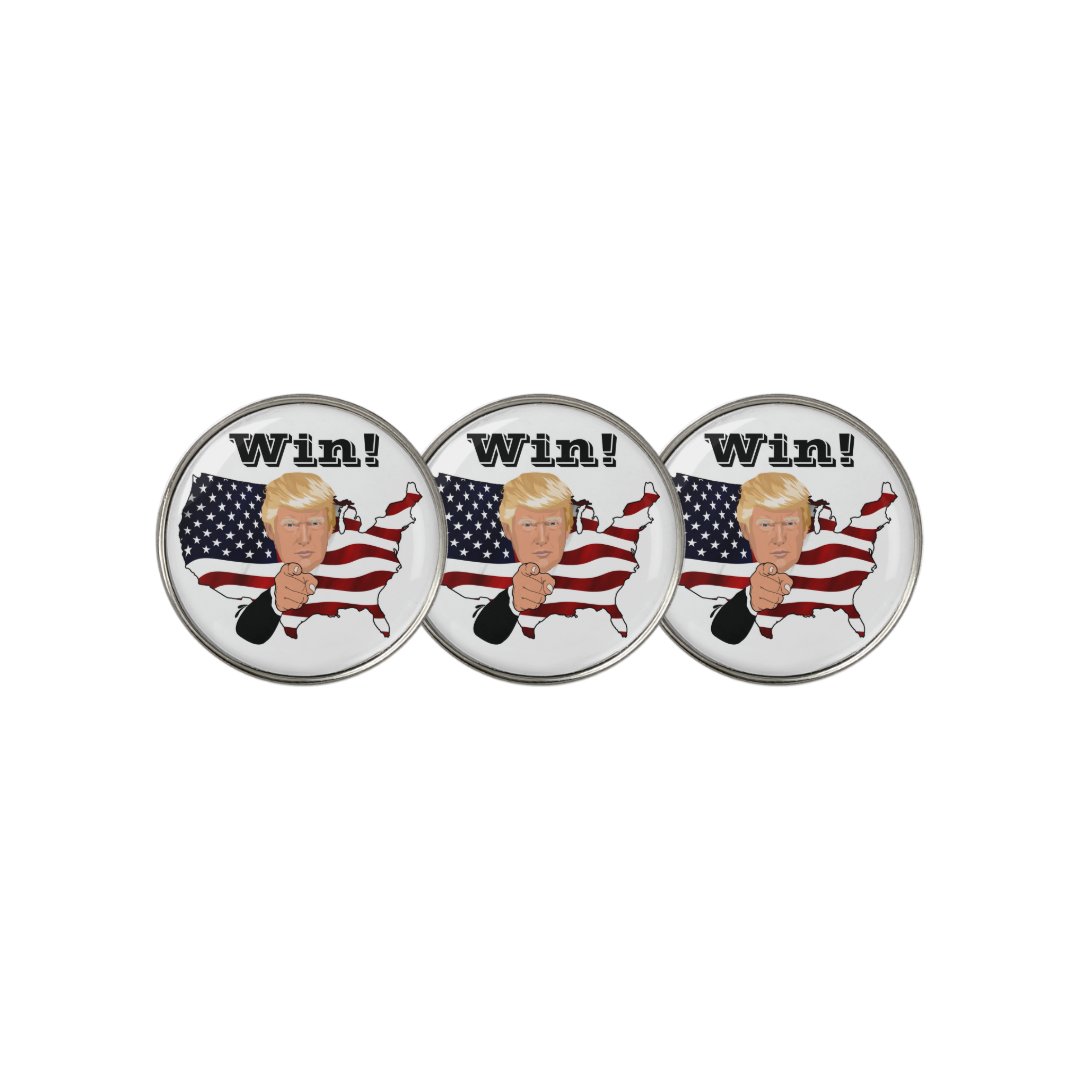 TRUMP Win! Golf Ball Marker | Zazzle