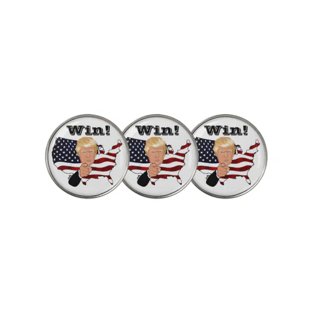 TRUMP Win! Golf Ball Marker | Zazzle
