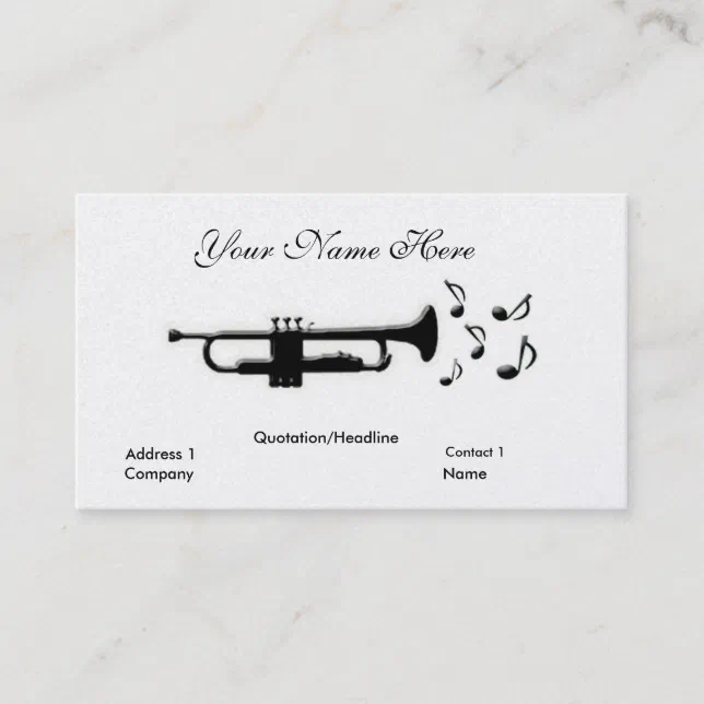 Trumpet Business Card | Zazzle