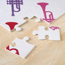 Trumpet Colorful Fun Array Music Jigsaw Puzzle | Zazzle
