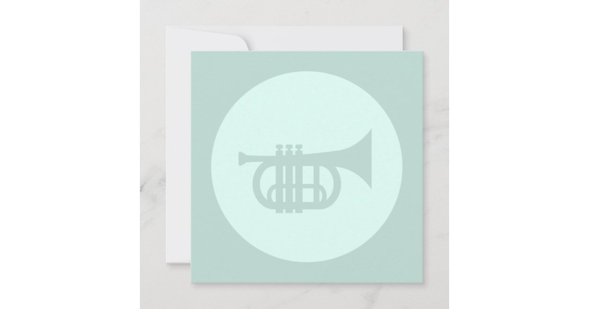Trumpet CUSTOM COLOR Music Art Invitation | Zazzle