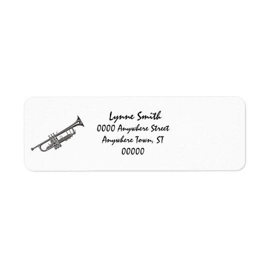 Trumpet "Drawing" Label | Zazzle.com