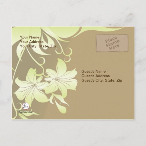 Trumpet Flower Photo Save the Date Postcard | Zazzle