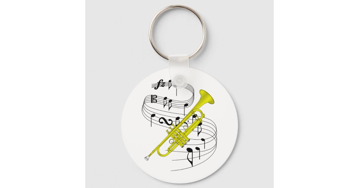 Trumpet Keychain | Zazzle