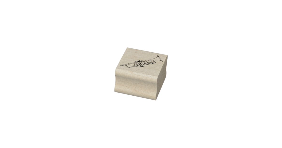 Trumpet Musician Band Teacher Rubber Stamp | Zazzle