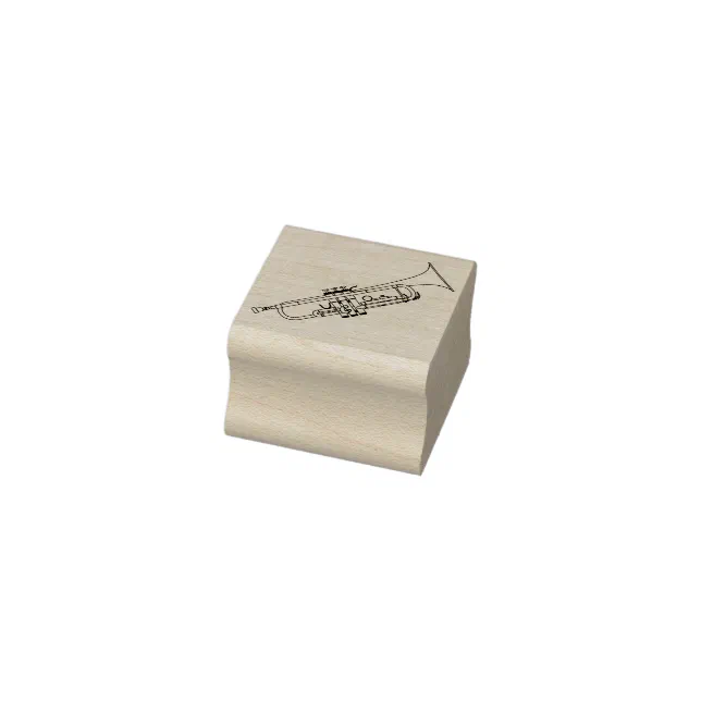 Trumpet Musician Band Teacher Rubber Stamp | Zazzle