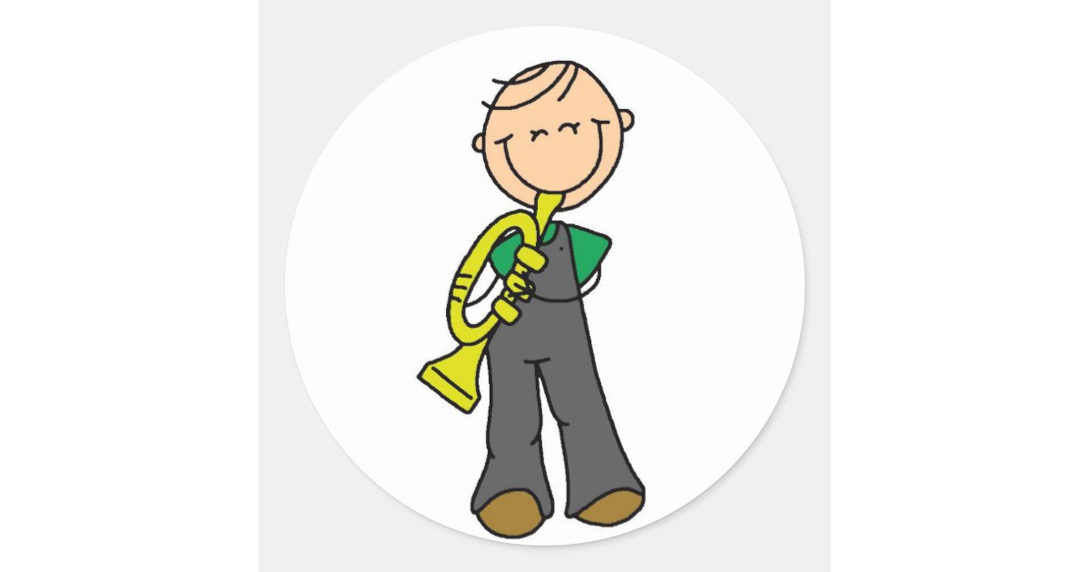 Trumpet Player Stickers Sticker | Zazzle