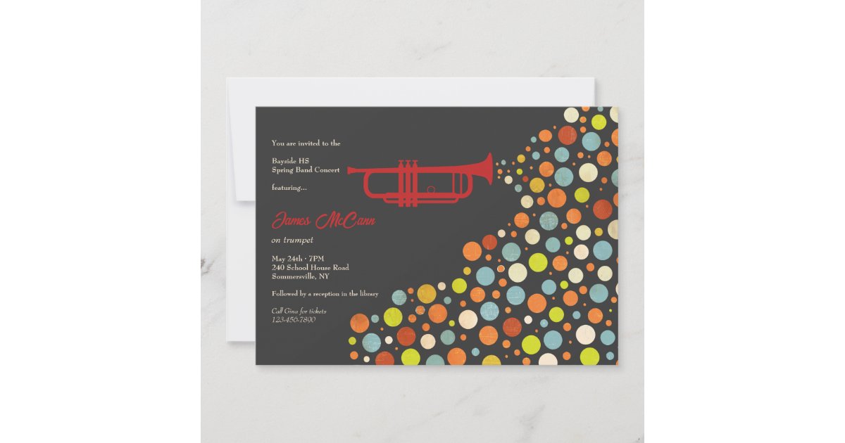 Trumpet Recital Invitation | Zazzle