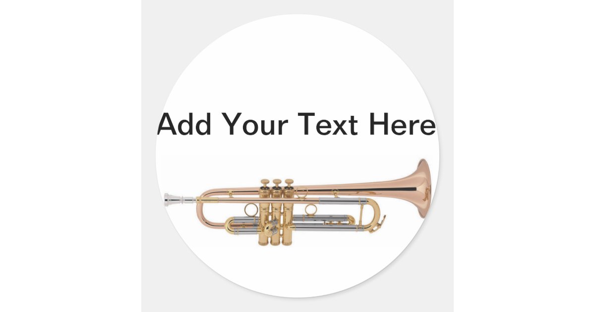 Trumpet Sticker | Zazzle