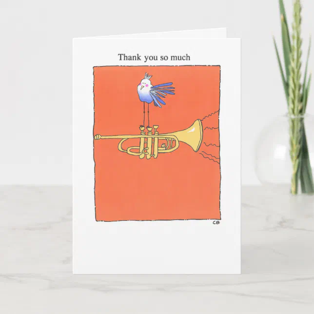 "Trumpet" Thank You Card | Zazzle