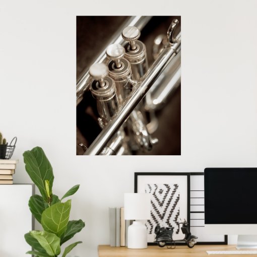 trumpet valves poster | Zazzle