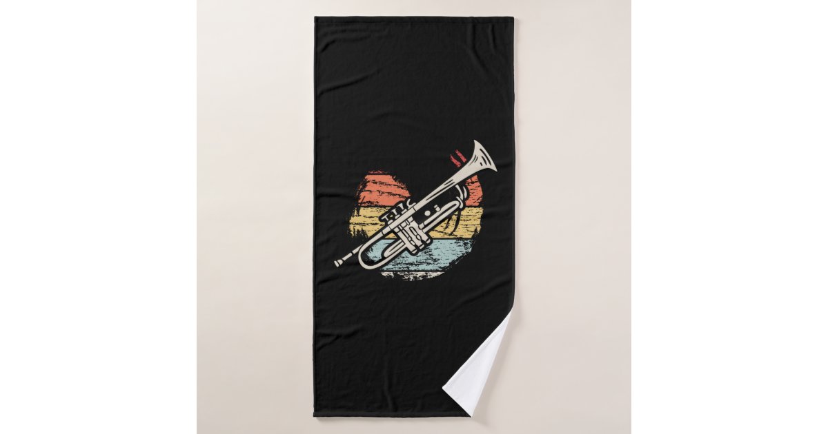 Trumpet Vintage Bath Towel | Zazzle