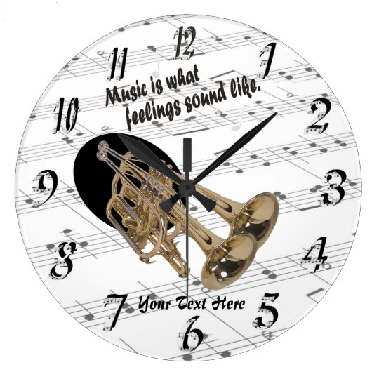 Trumpet What Feelings Sound Like Round Wall Clock | Zazzle.com