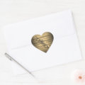 Trumpet With Sheet Music Background Heart Sticker | Zazzle
