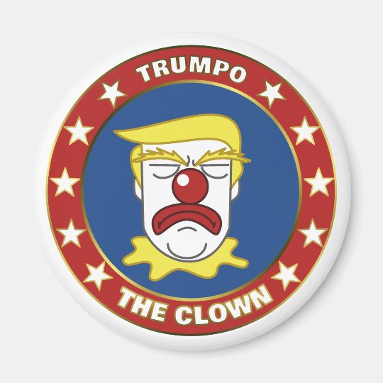 Trumpo the Clown - Donald Trump Cartoon Magnet | Zazzle.com