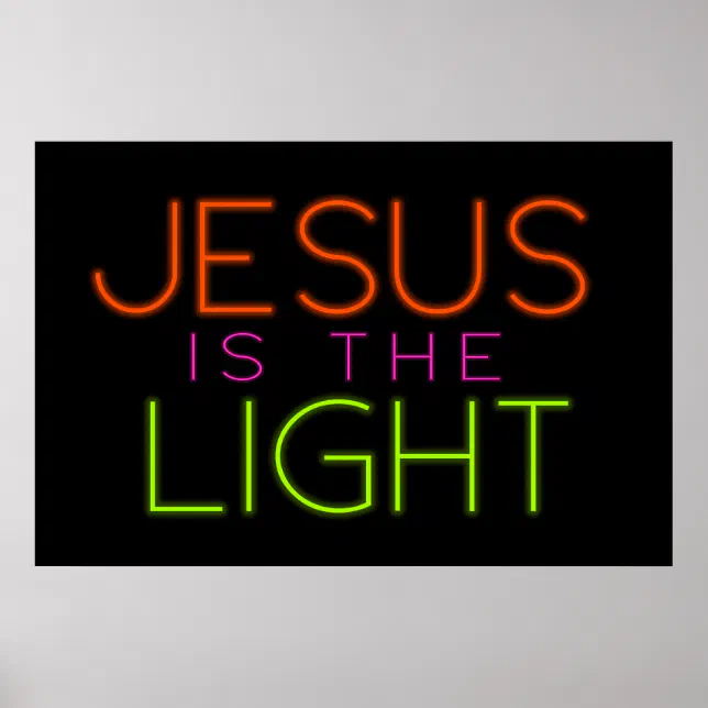 Trunk or Treat Poster, Jesus is the Light, Glow Poster | Zazzle