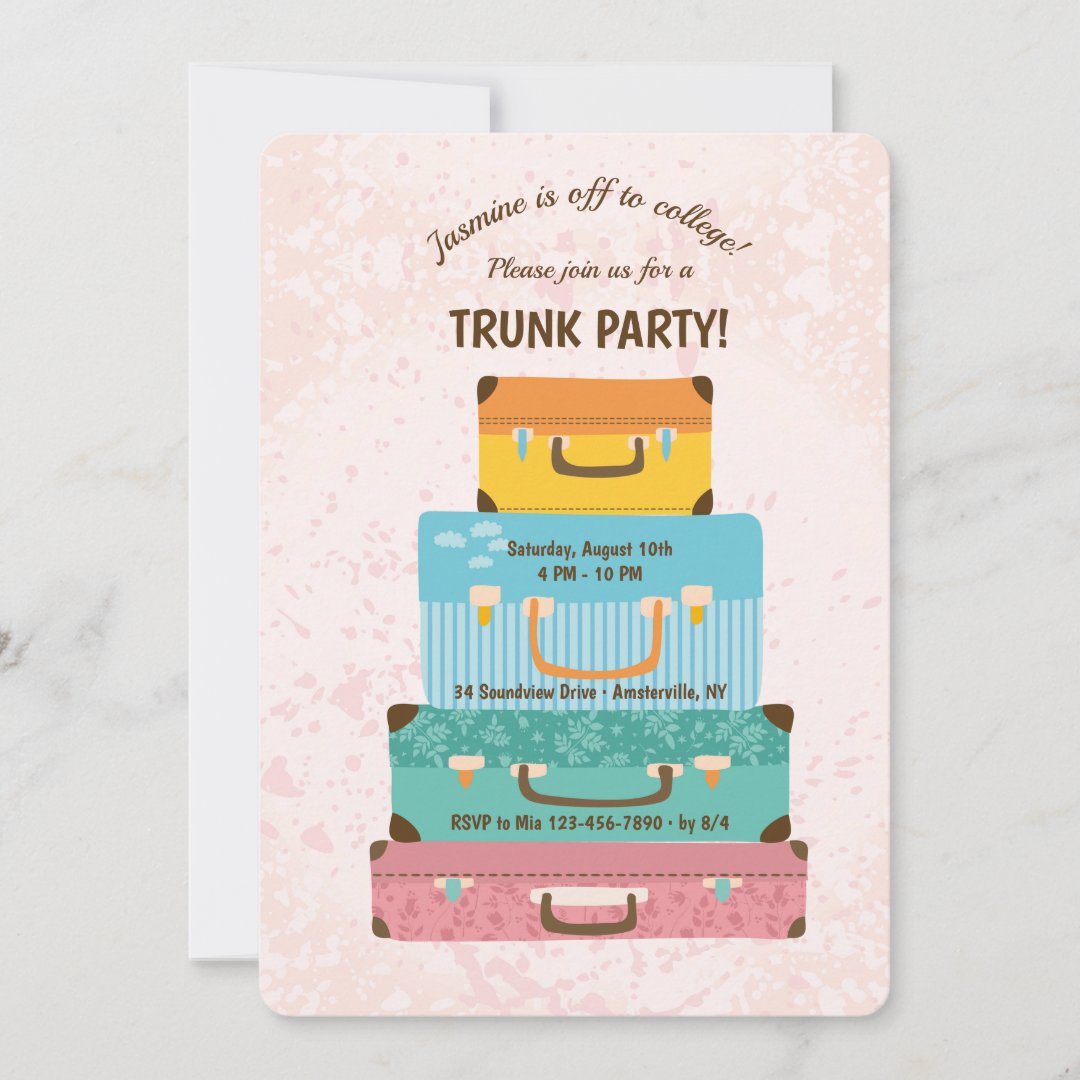 Trunk Party (Female) Invitation | Zazzle