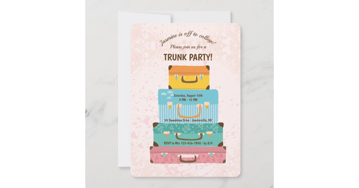 Trunk Party (Female) Invitation | Zazzle