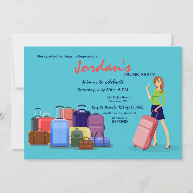 Trunk Party Female Invitation | Zazzle