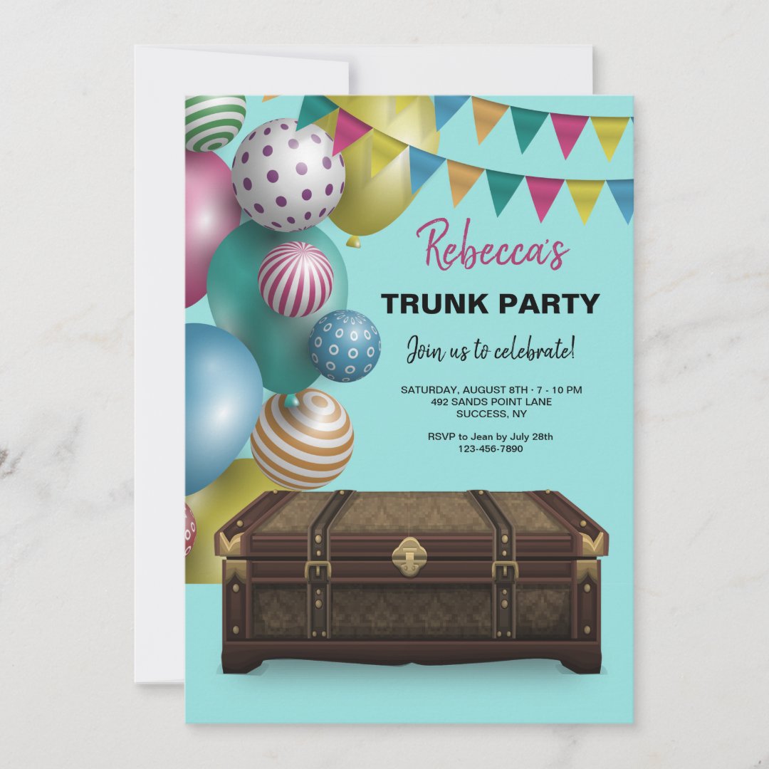 Trunk Party Invitations | Zazzle