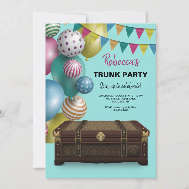 Trunk Party Invitations | Zazzle