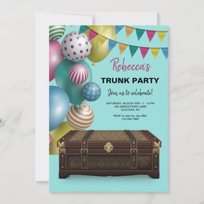 Trunk Party Invitations | Zazzle