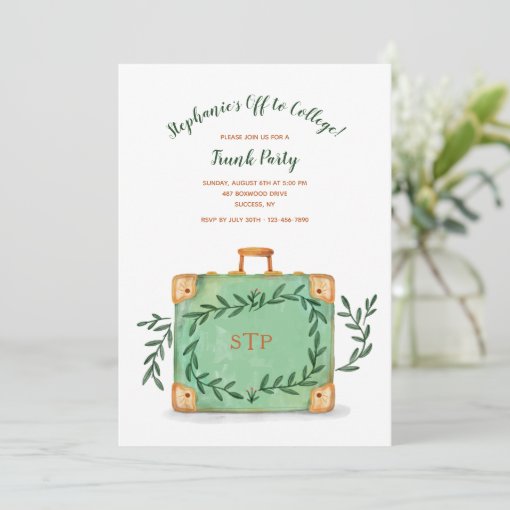 Trunk Party Valise Invitation | Zazzle