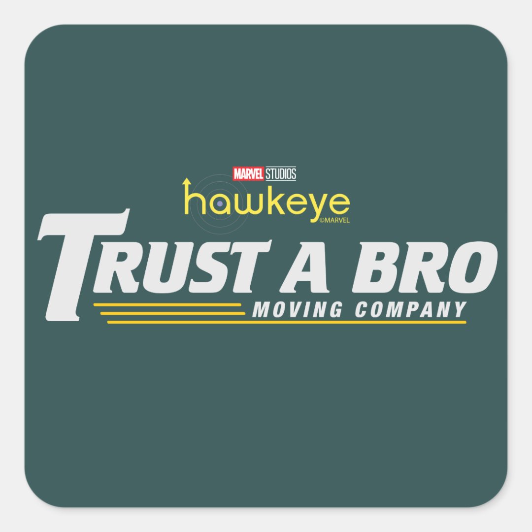 Trust A Bro Moving Company Square Sticker | Zazzle