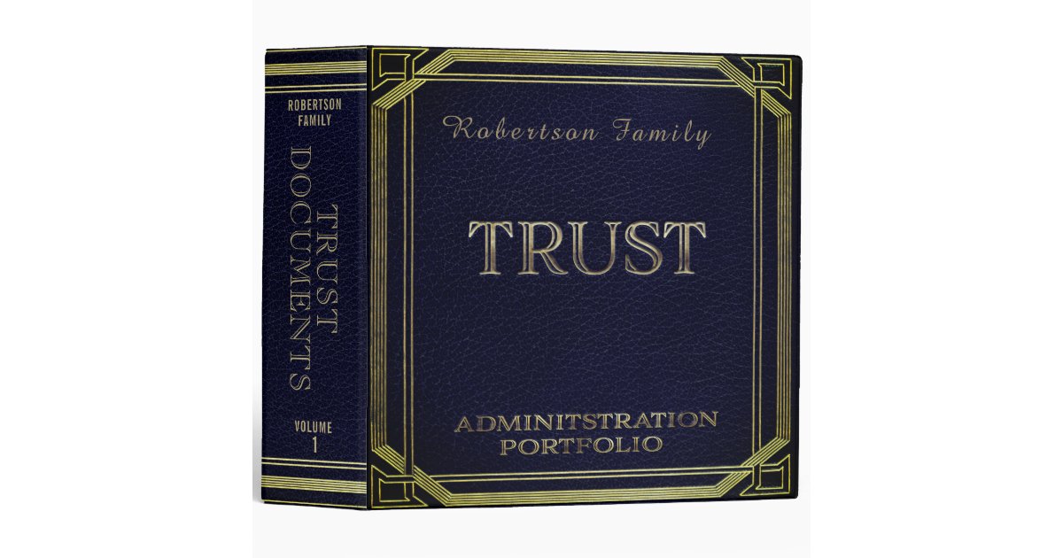 Trust Administration Portfolio 3 Ring Binder | Zazzle