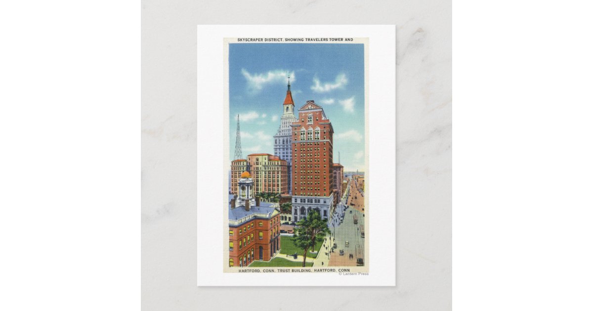 Trust Bldg and Travelers Tower View Postcard | Zazzle