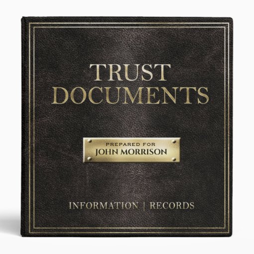 Trust Documents Binder | Zazzle