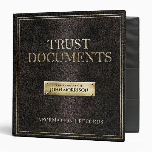 Trust Documents Binder | Zazzle