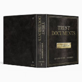 Trust Documents Binder | Zazzle