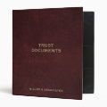 Trust Documents Estate Planning Binder | Zazzle
