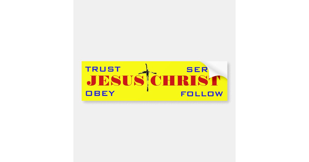 Trust/Follow Bump Sticker | Zazzle