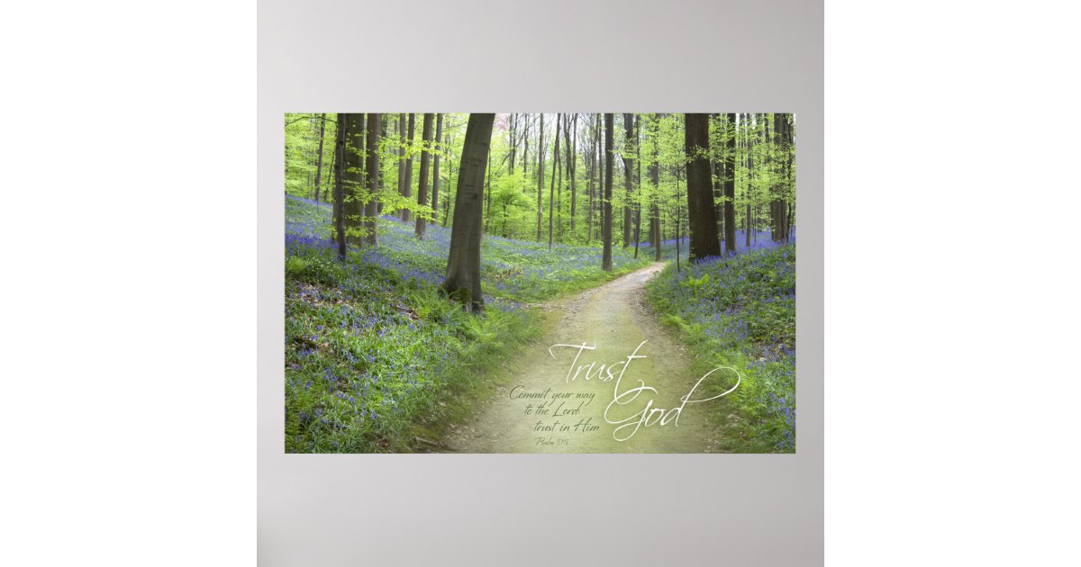 TRUST GOD - Christian Religious Poster Wall Art | Zazzle