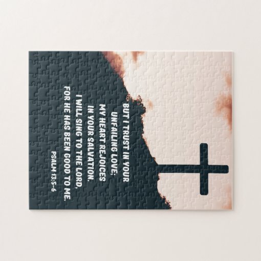 Trust God Psalm 13:5-6 Bible Verse Christian Jigsaw Puzzle | Zazzle